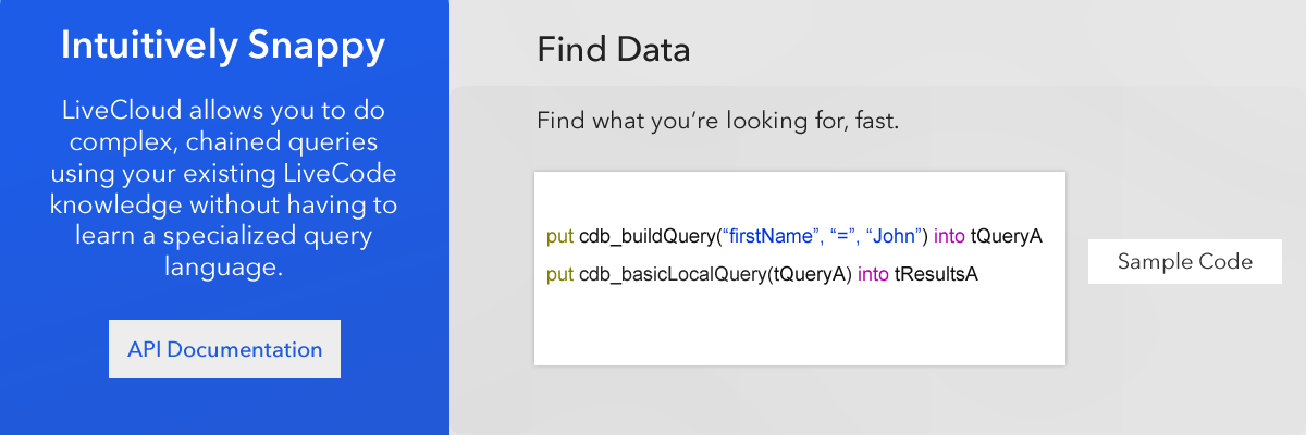 LiveCloud – NoSQL, Cloud Database for LiveCode | A Scalable Cloud Database, Purpose-Built for ...
